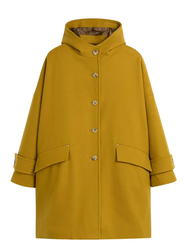 Mackintosh Humbie Hood Overcoat - Yellow