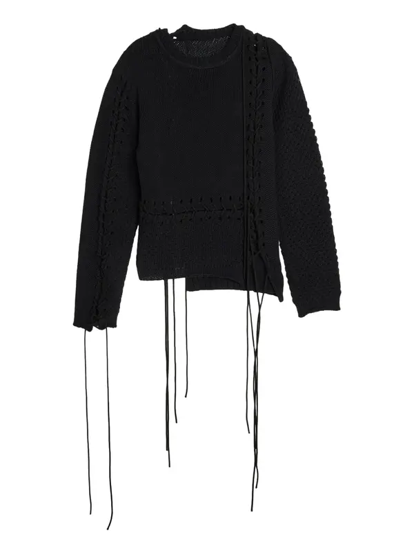 Y’s Lace-up Jumper - Black