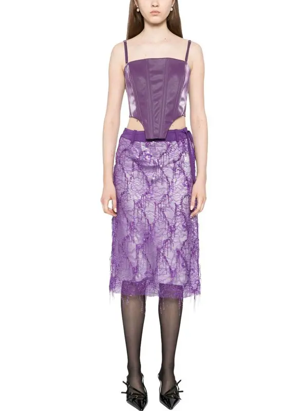 Christopher Esber Ivy Midi Skirt - Purple