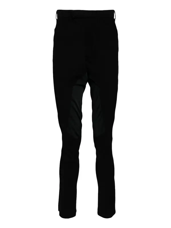 JULIUS Paneled Slim Fit Trousers - Black