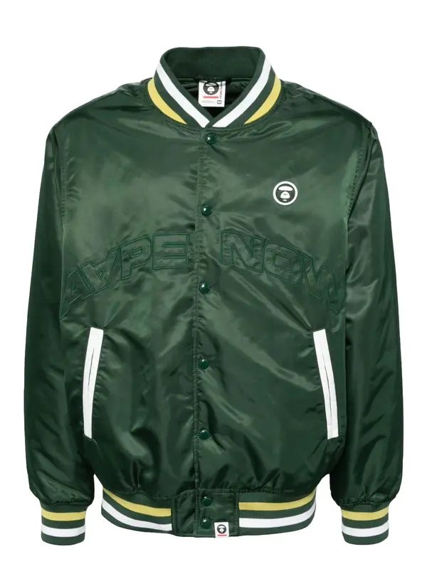 AAPE BY *A BATHING APE Logo-patch Bomber Jacket - Green