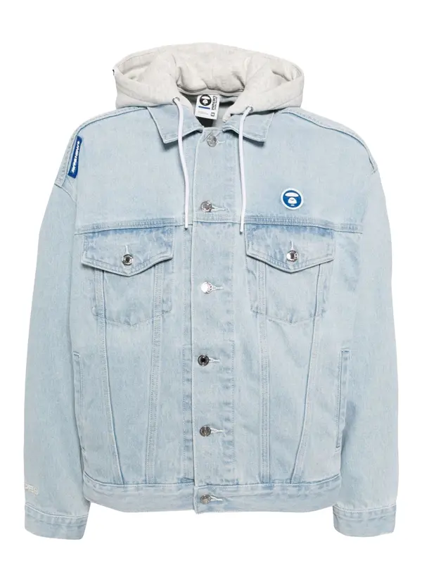 AAPE BY *A BATHING APE® Logo-patch Hooded Jacket - Blue