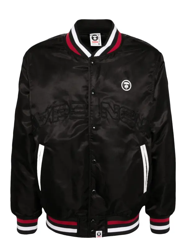 AAPE BY *A BATHING APE Logo-patch Bomber Jacket - Black