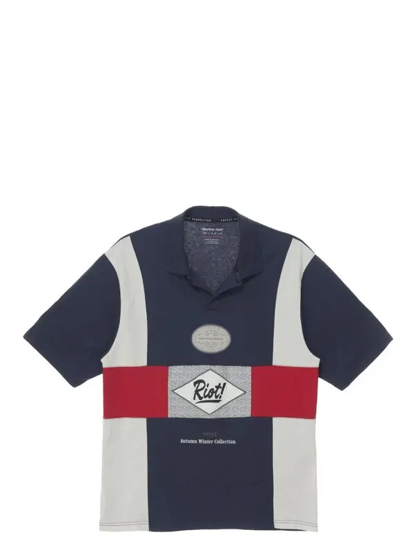 Martine Rose Oversized Polo T-shirt - Blue