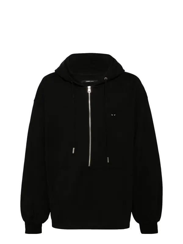 SONGZIO Memorabilia Half Zip Up Hood Jacket - Black