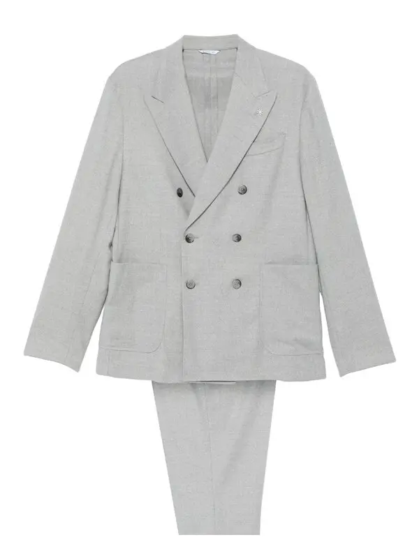 MANUEL RITZ Flannel Suit - Grey