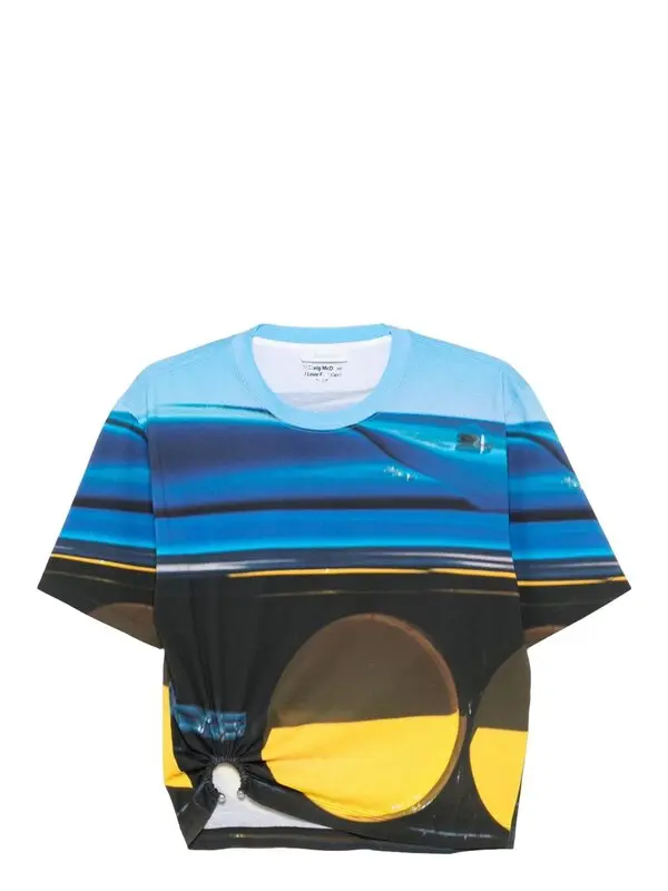 Rabanne Graphic Print T-shirt - Blue
