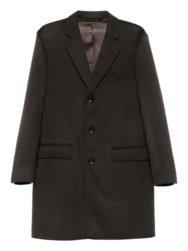 Brioni Textured Wool-blend Coat - Brown