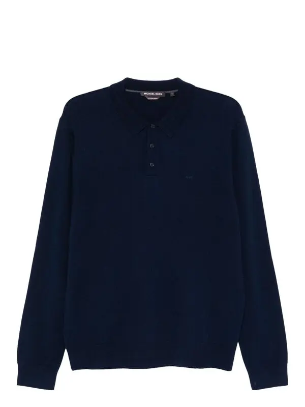 Michael Kors Merino-wool Polo Shirt - Blue