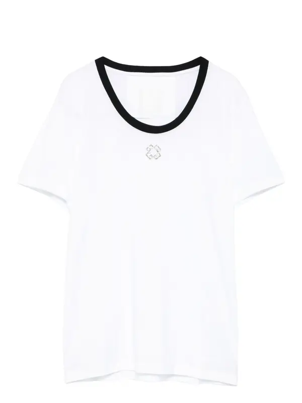 Givenchy Crystal-embellished 4g T-shirt - White