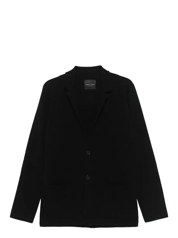 ROBERTO COLLINA Knitted Blazer - Black