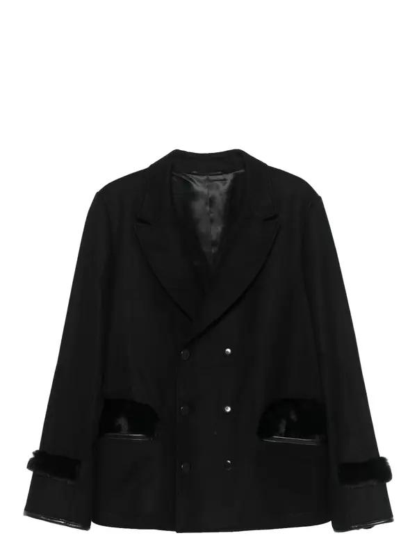 Random Identities Double-breasted Jacket - Black