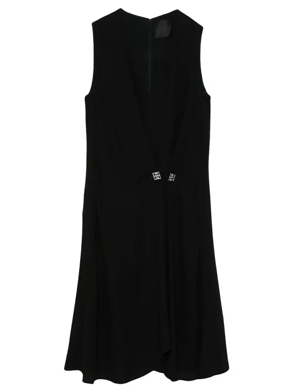 Givenchy 4g-motif Crepe Midi Dress - Black
