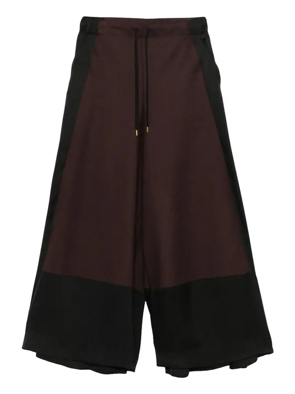 UNDERCOVERISM Panelled Palazzo Trousers - Brown