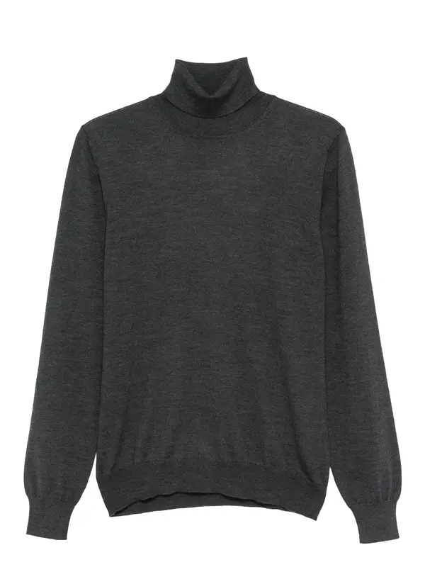Tagliatore Miles Roll Neck Sweater - Grey