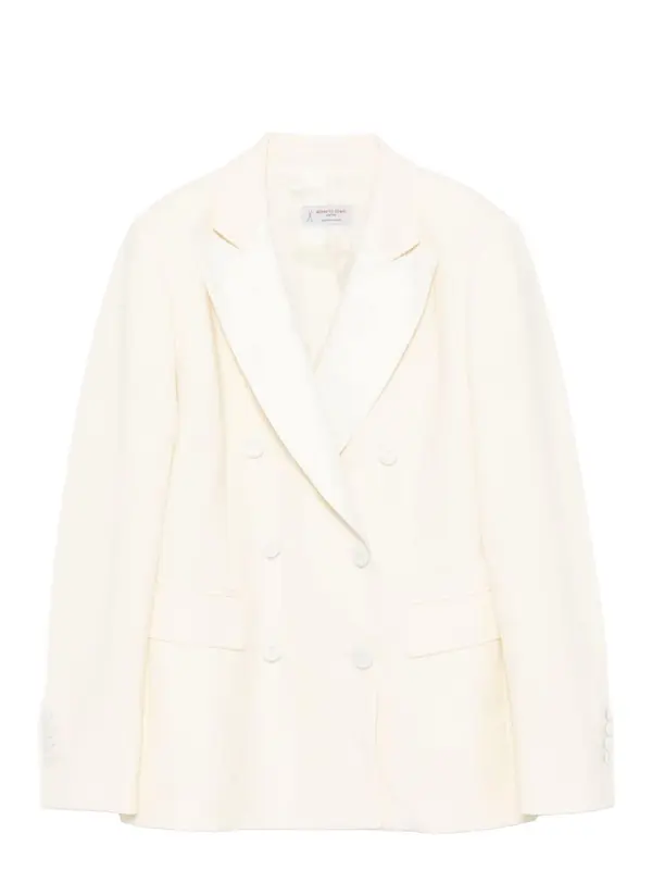 Alberto Biani Textured Blazer - White