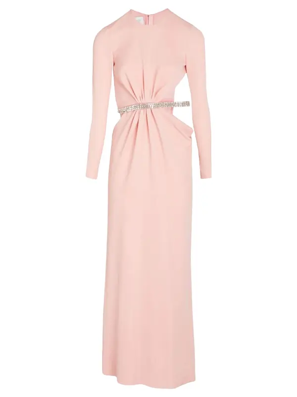Giambattista Valli Rhinestone Embellished Long Dress - Pink