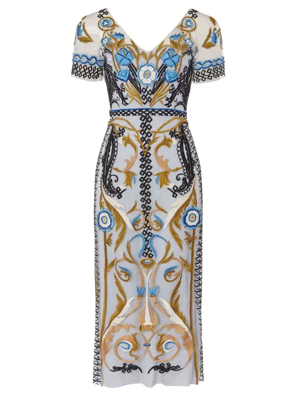 TEMPERLEY LONDON Alessia Midi Dress - Blue