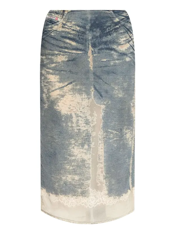 DIESEL® De-pra-fsf Denim Skirt - Blue