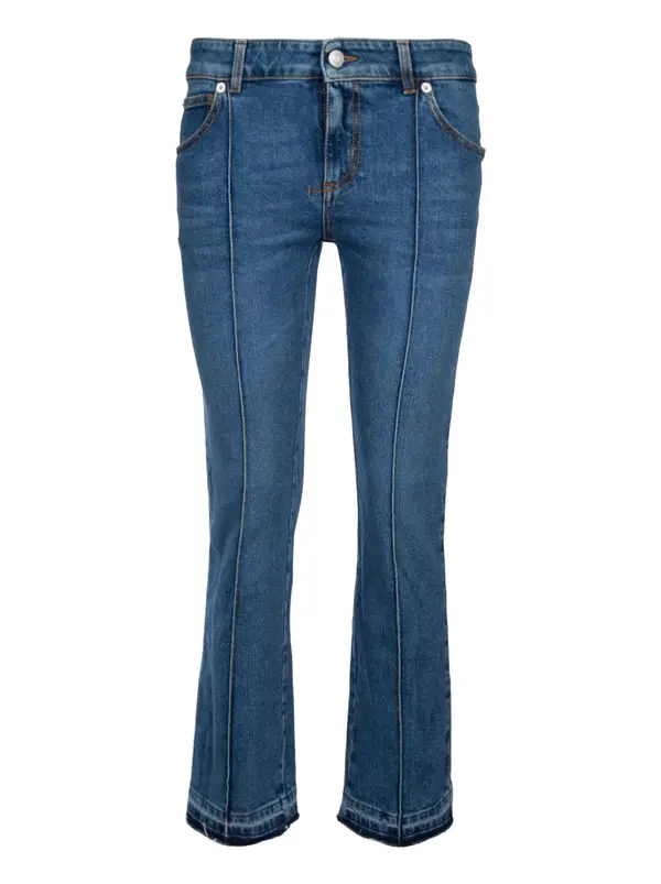 Alexander McQueen Logo-patch Flared Jeans - Blue