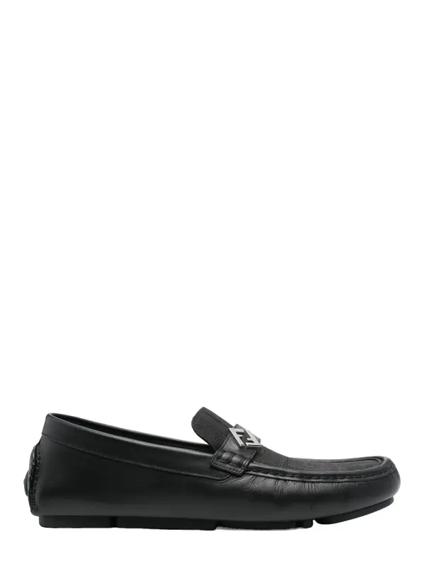 Fendi Ff Jacquard Loafers - Black