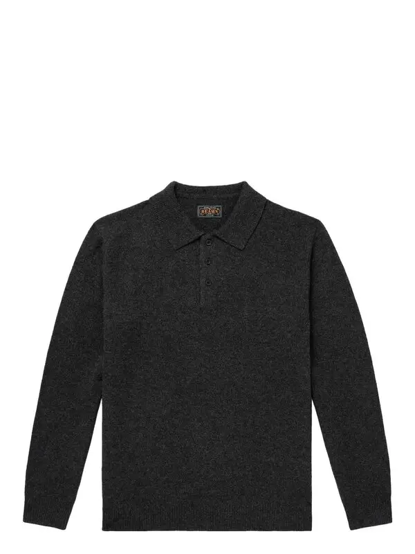 BEAMS Wool Polo Shirt - Gray