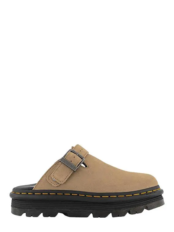 Dr. Martens Zebzag Platform Suede Mules - Savannah Tan