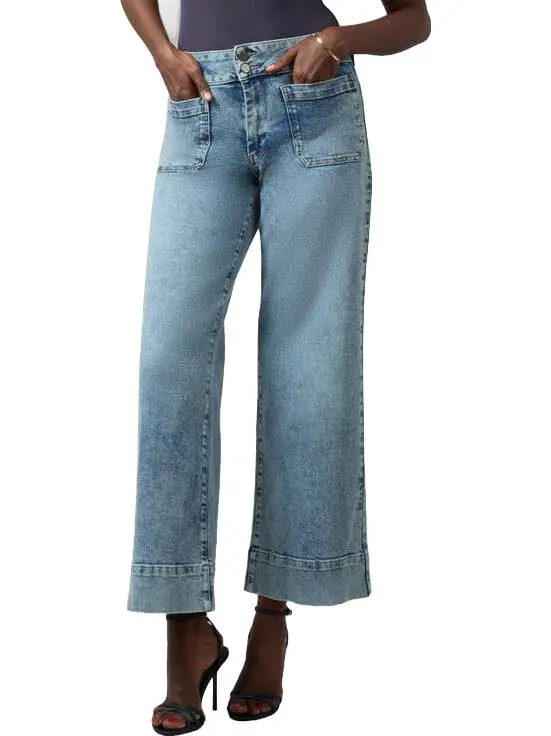 LOLA JEANS Colette High-rise Wide Leg Jeans - Morning Day Light