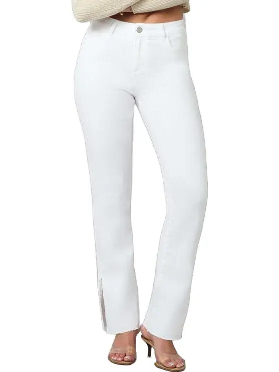 LOLA JEANS Billie High-rise Bootcut Jeans - White