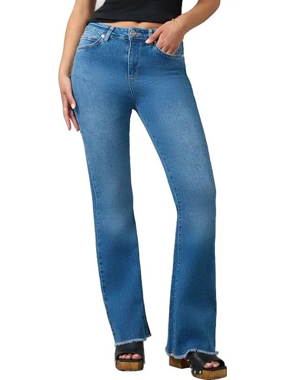 LOLA JEANS Alice High Rise Flare Jeans - Morning Day Light