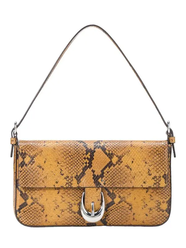 Staud Harlow Leather Shoulder Bag - Snake