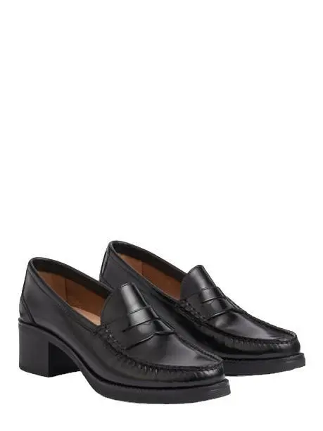 LK BENNETT Manon Leather Penny Loafer - Black