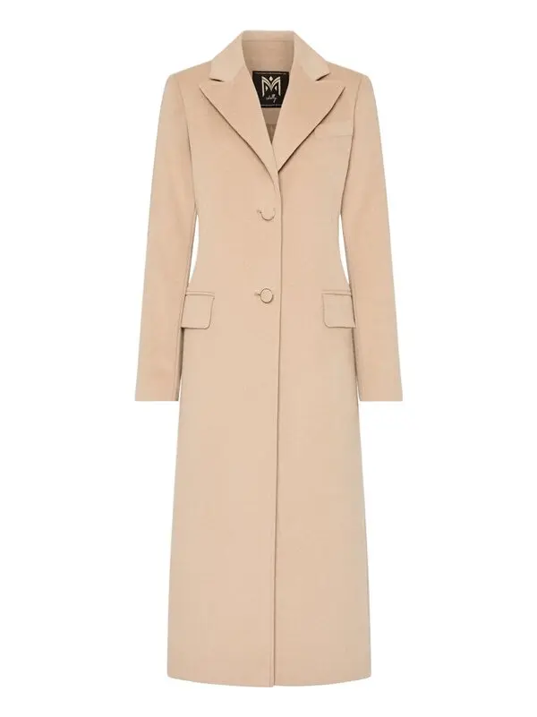 MILLY Single-breasted Wool Coat - Camel