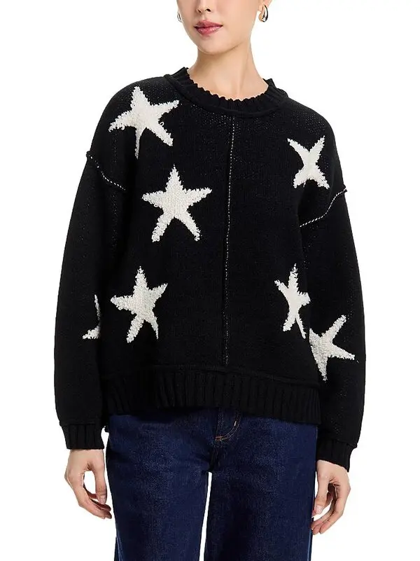 Vintage Havana Knit Star Sweater - Black