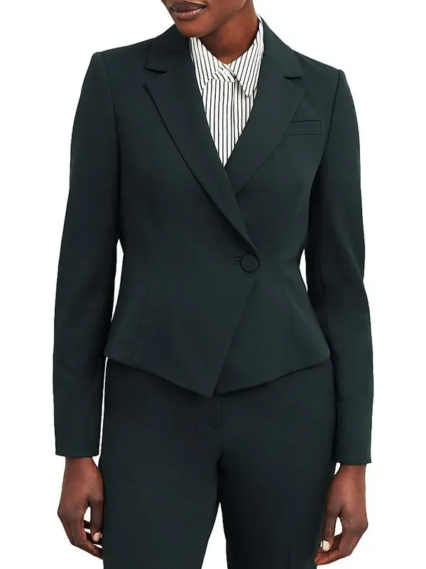 HOBBS LONDON Asymmetrical Blazer - Deep Pine