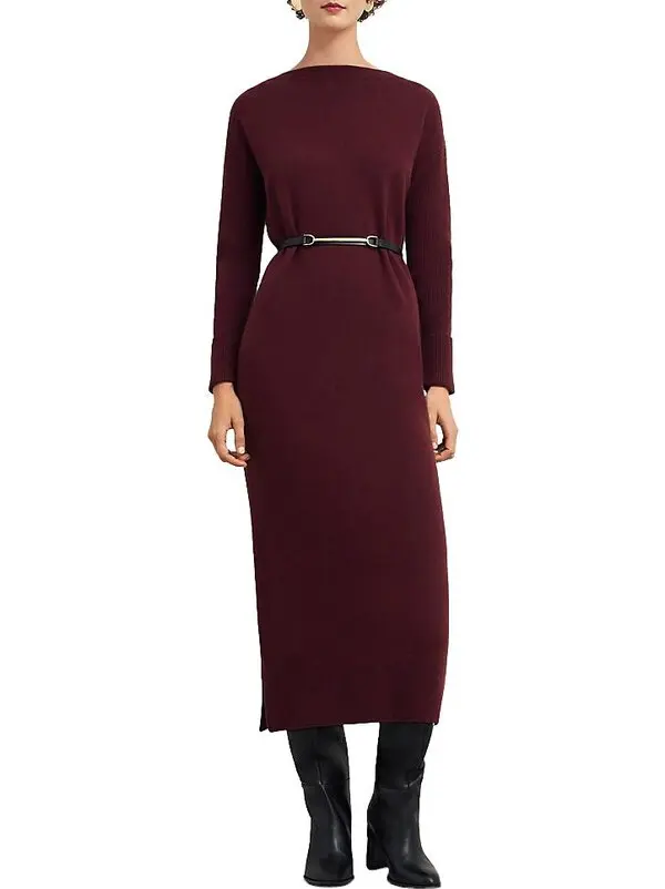 HOBBS LONDON Hartsfirth Sweater Dress - Cocoa Brown