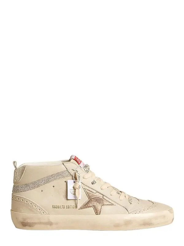 GOLDEN GOOSE Mid Star Sneakers - White/silver/ice