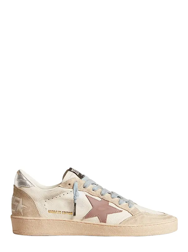 Golden Goose Ballstar Sneakers - Whitetwhite/twilight Mauve/seedpearl/cry