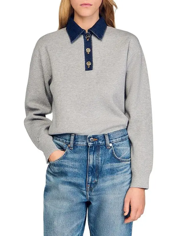 Sandro Damien Sweater - Grey