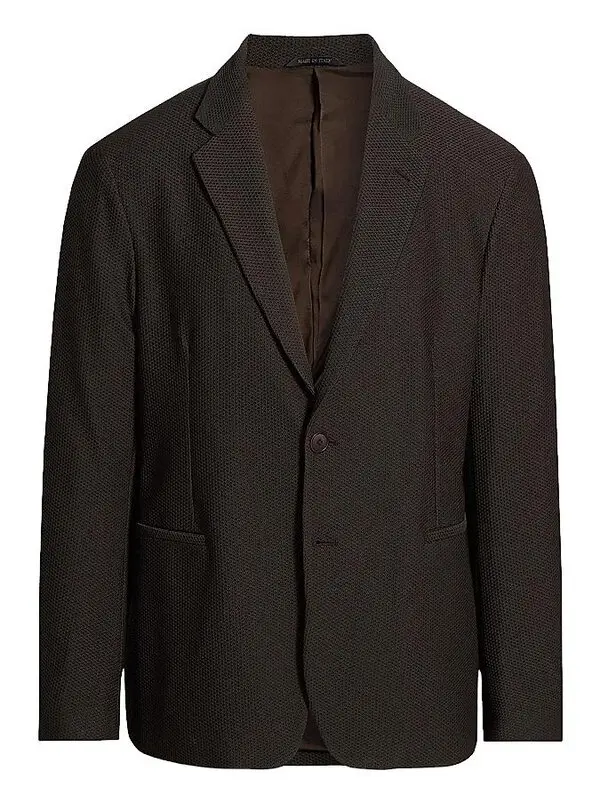 Giorgio Armani Rice Stitch Sport Jacket - Brown