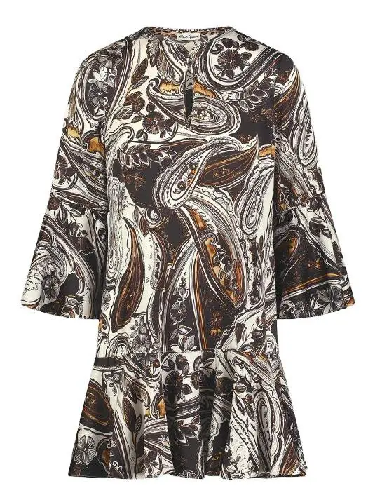 Robert Graham Margot Paisley Bell-sleeve Minidress - Multi