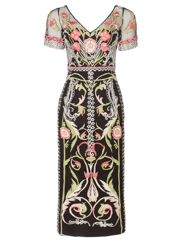 TEMPERLEY LONDON Alessia Midi Dress - Black