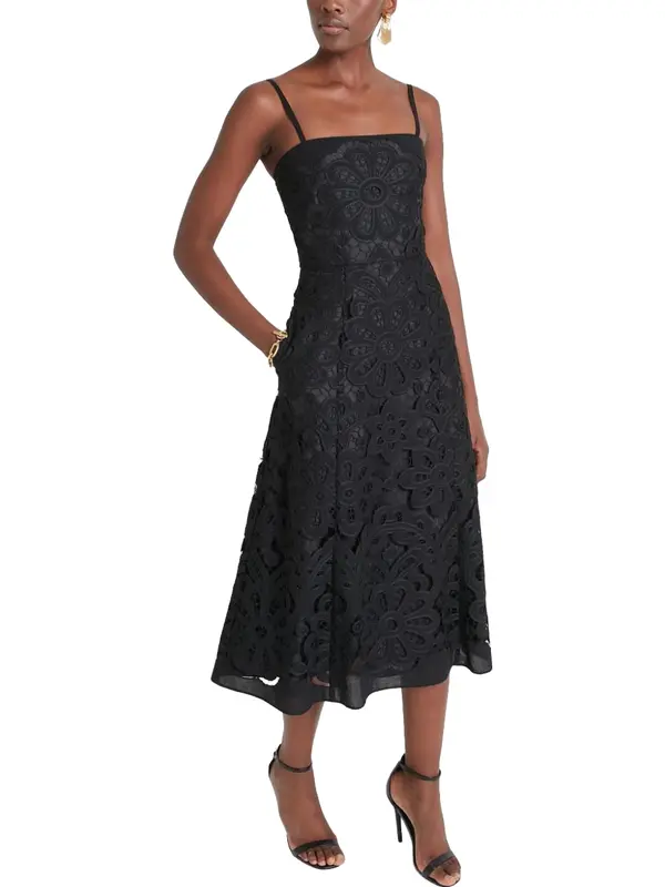 TEMPERLEY LONDON Guinevere Midi Dress - Black