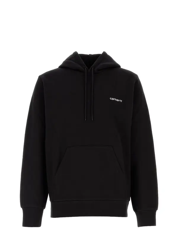 Carhartt Work In Progress Logo-embroidered Hoodie - Black
