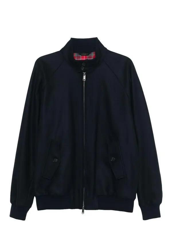 BARACUTA G9 Melton Bomber Jacket - Blue