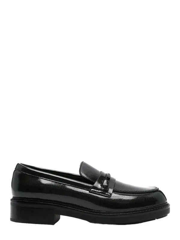 Calvin Klein Patent-finish Loafers - Black