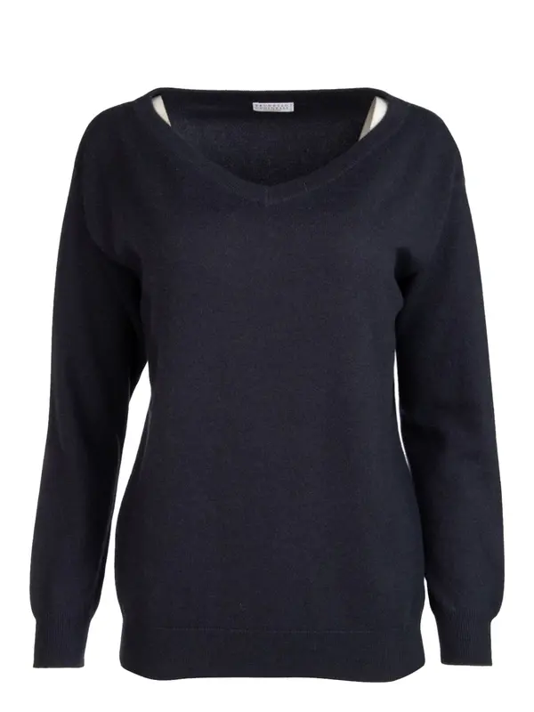 Brunello Cucinelli V-neck Sweater - Blue