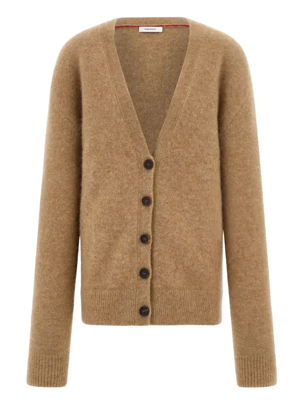 FERRAGAMO Cashmere-silk Blend Cardigan - Neutrals