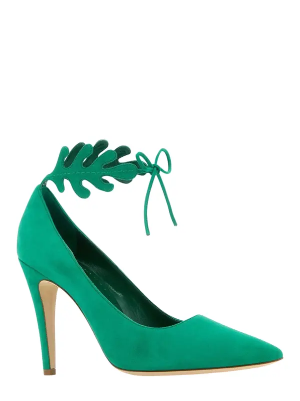 Manolo Blahnik 105mm Leather Pumps - Green