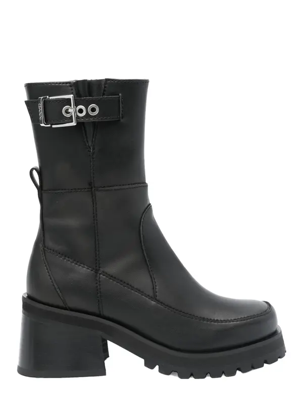GANNI 70mm Faux-leather Boots - Black